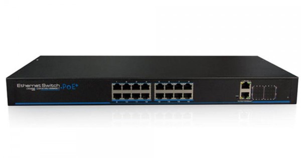 UTEPO UTP3-SW16-TP300, 18 port, 16 PoE switch, managed - cctvspot.co.uk