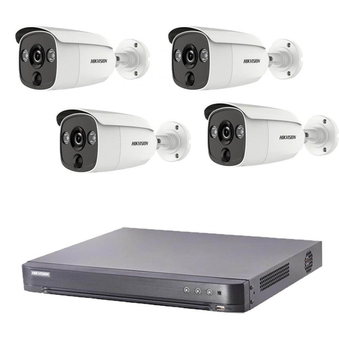 DVR kit with 4 ColorVu cameras Hikvision + DVR - cctvspot.co.uk